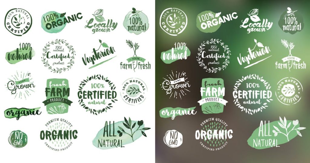 Organic products stickers and badges – Projectbd